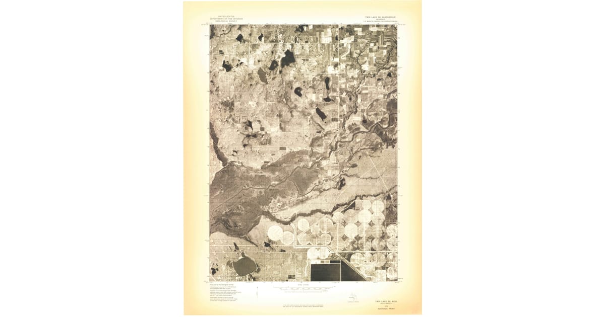 1976 Map of Twin Lake SE, Muskegon County, MI — High-Res | Pastmaps