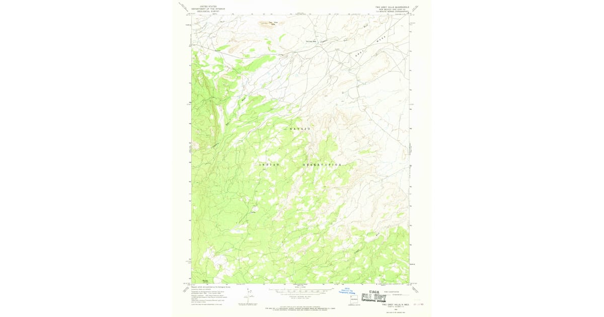 1960s Maps of Two Grey Hills, Shiprock Agency | Pastmaps