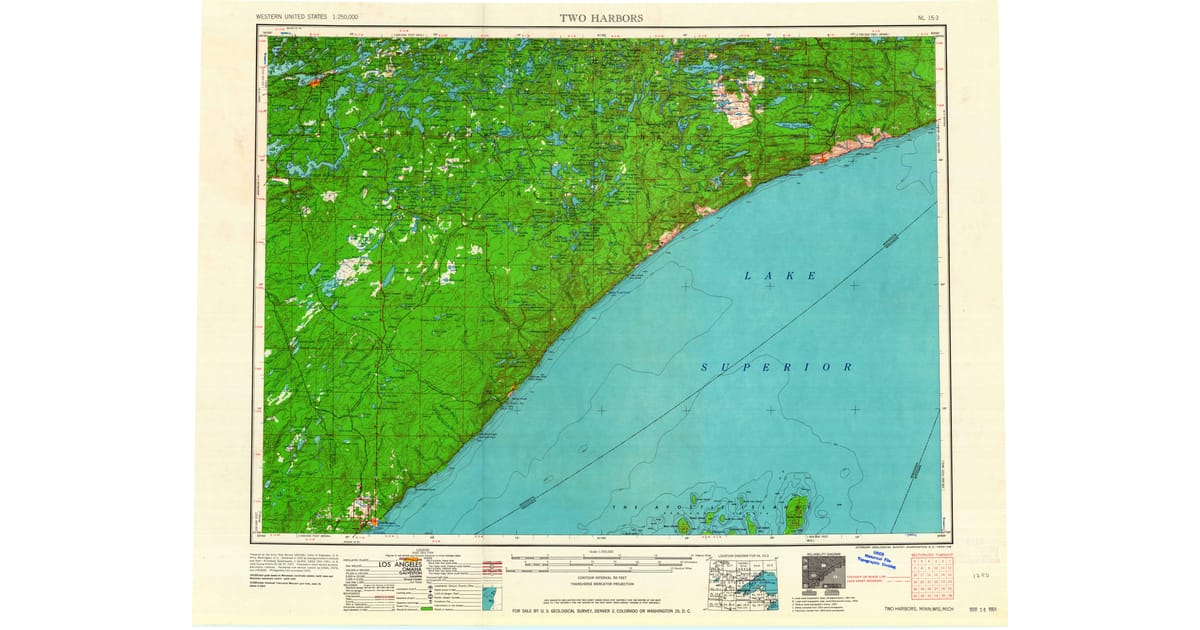 1960s Maps of Beaver Bay Township, MN | Pastmaps