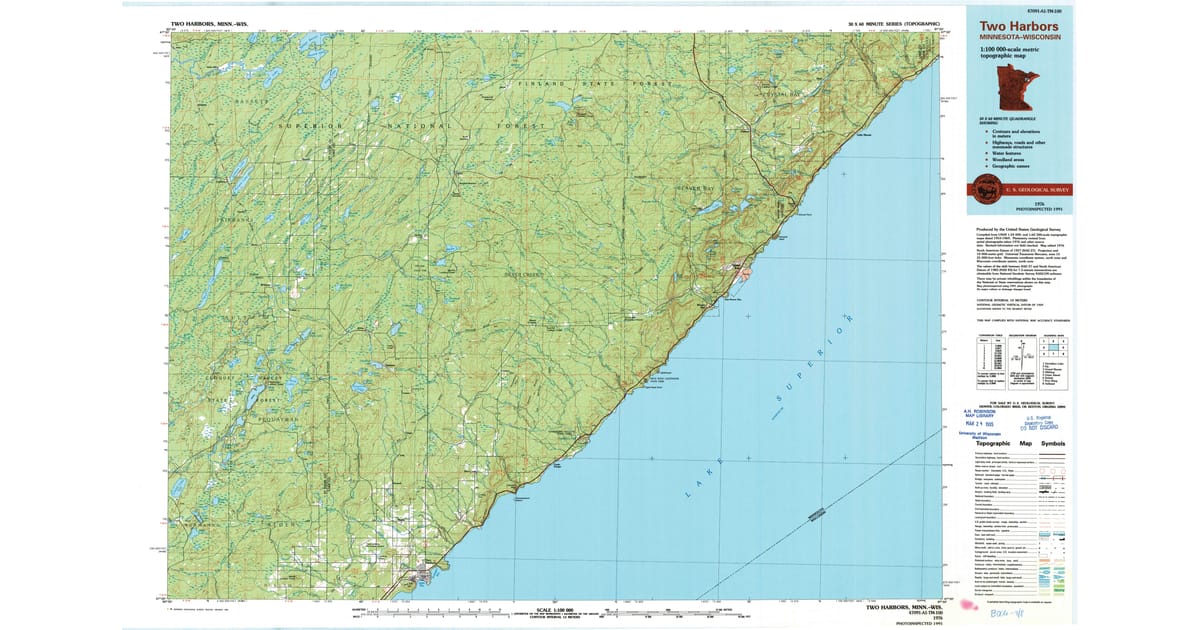 1970s Maps of Beaver Bay Township, MN | Pastmaps
