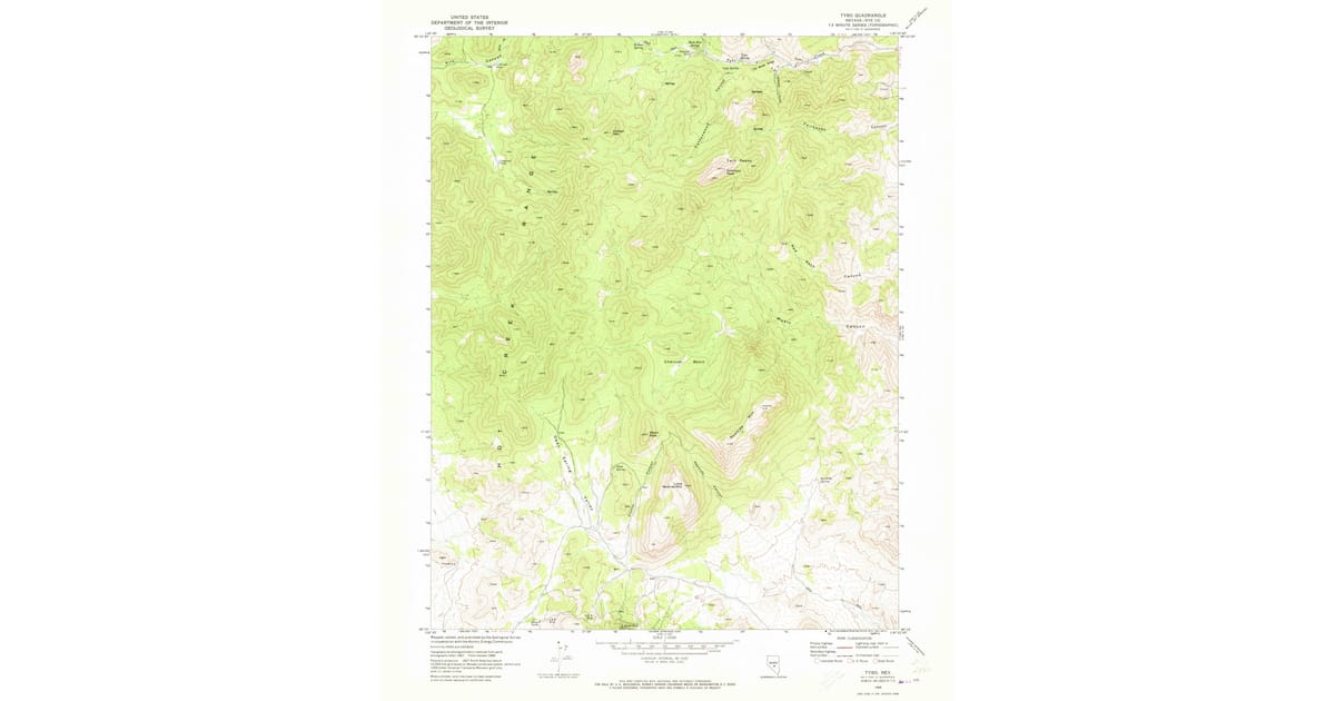 1968 Map of Tybo, Nye County, NV — High-Res | Pastmaps