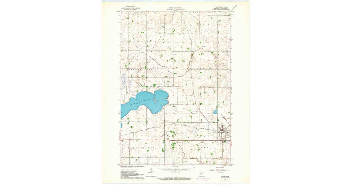 1963 Map of Tyler, MN — High-Res | Pastmaps
