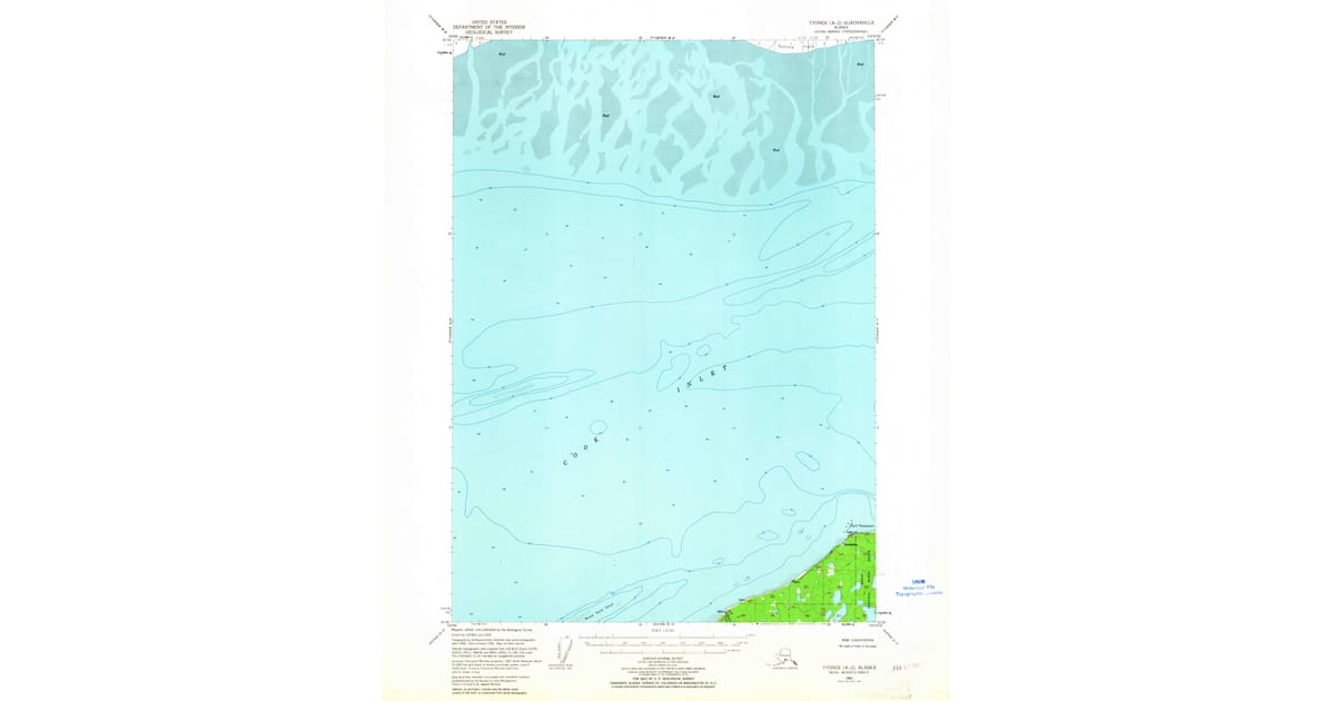 1951 Map of Tyonek A-2, Kenai Peninsula Borough, AK — High-Res | Pastmaps