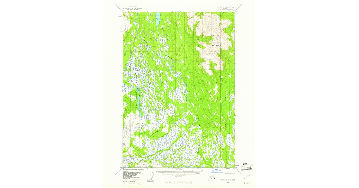 1954 Map of Tyonek C-4, Matanuska-Susitna Borough, AK — High-Res | Pastmaps