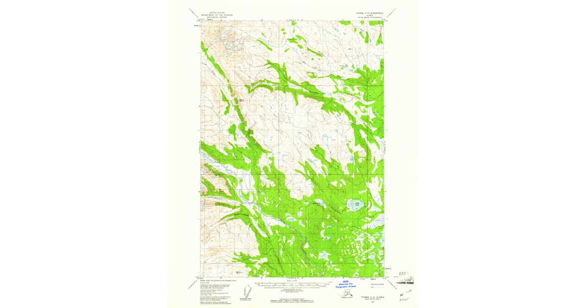 1954 Map of Tyonek C-5, Matanuska-Susitna Borough, AK — High-Res | Pastmaps
