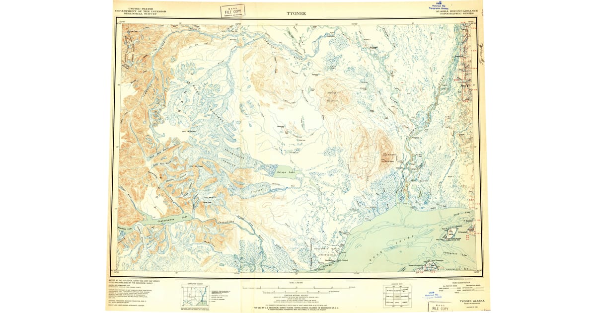 1950s Maps of Deshka Landing, AK | Pastmaps