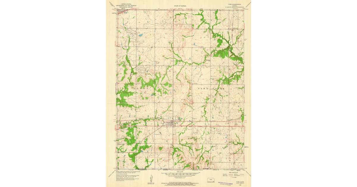 1959 Map of Tyro, KS — High-Res | Pastmaps