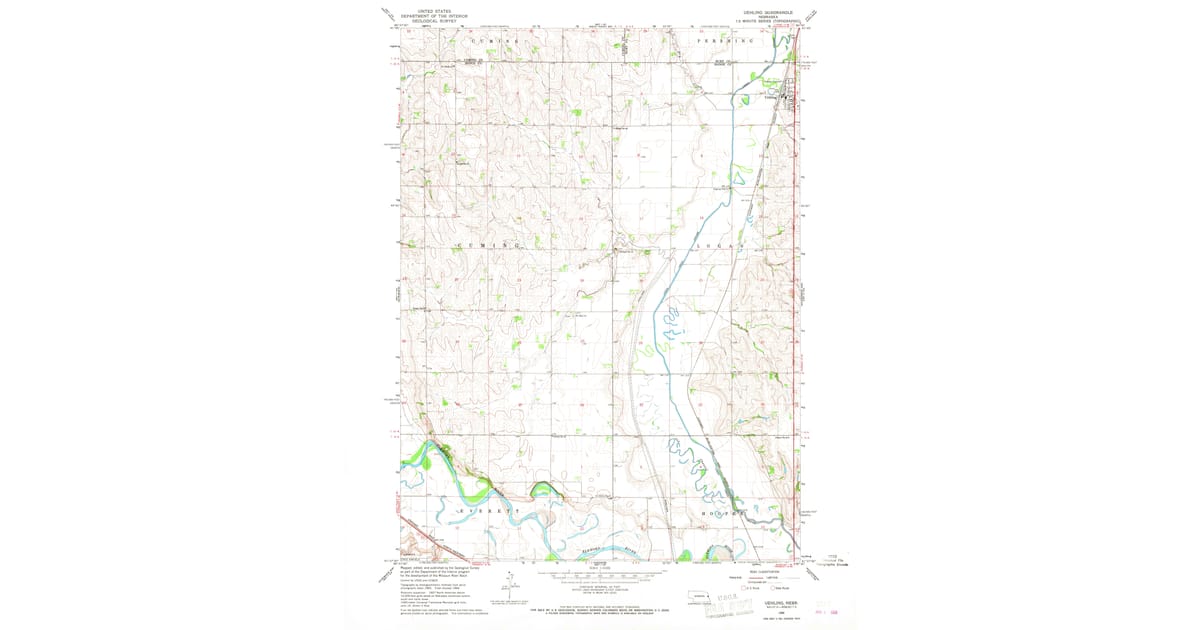 1966 Map of Uehling, NE — High-Res | Pastmaps