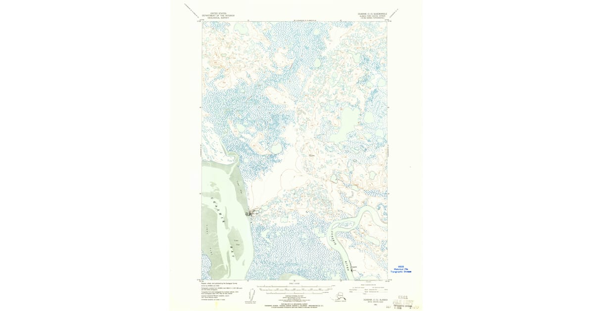 1951 Map of Ugashik C-5, Lake and Peninsula Borough, AK — High-Res ...