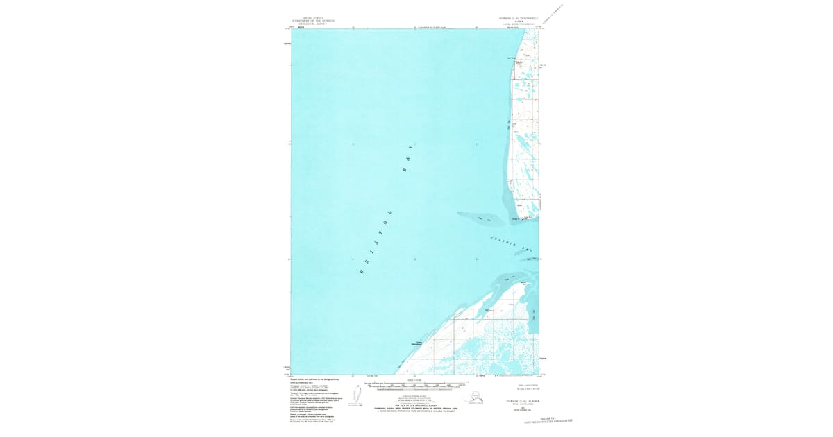 1951 Map of Ugashik C-6, Lake and Peninsula Borough, AK — High-Res ...