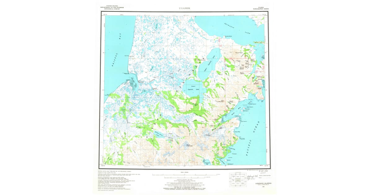 1963 Map of Ugashik, AK — High-Res | Pastmaps