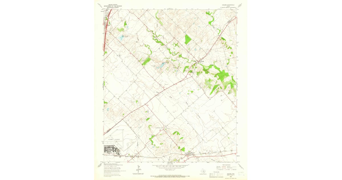 1964 Map of Uhland, TX — High-Res | Pastmaps