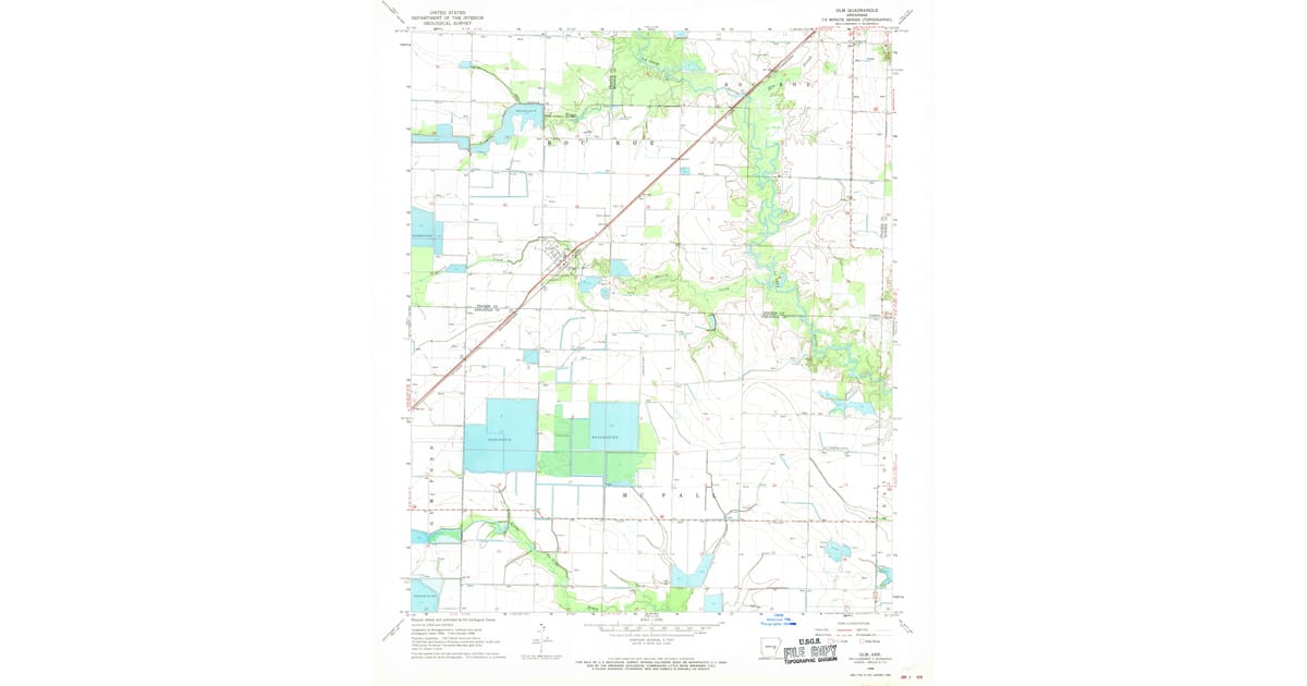 1968 Map of Ulm, AR — High-Res | Pastmaps