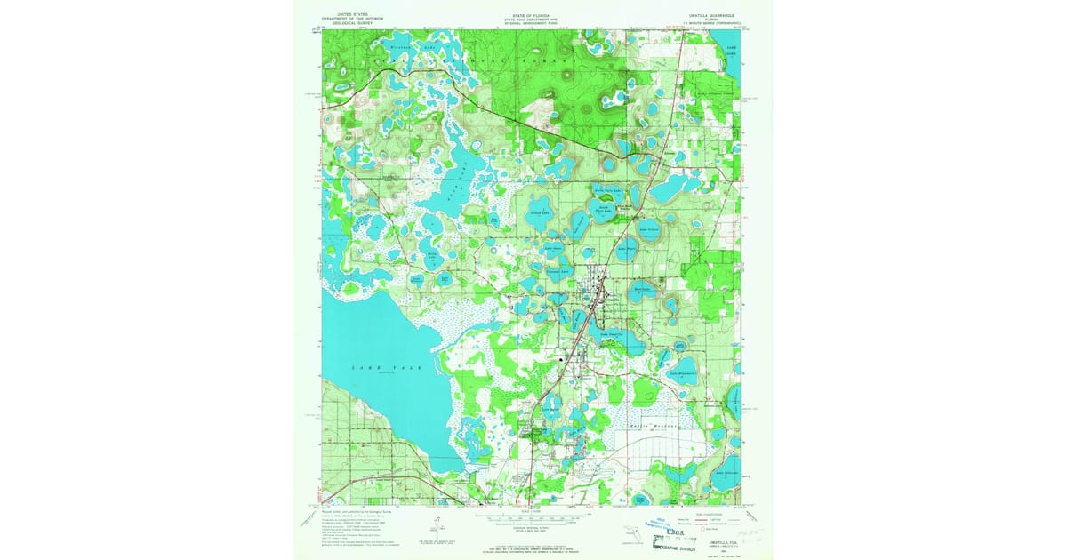 1965 Map of Umatilla, FL — High-Res | Pastmaps