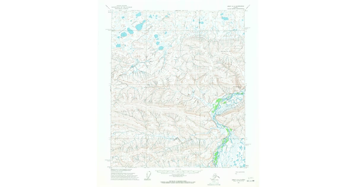 1955 Map of Umiat A-4, North Slope Borough, AK — High-Res | Pastmaps