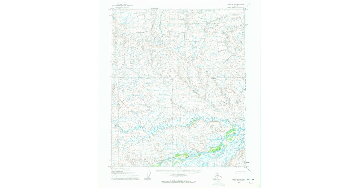 1955 Map of Umiat B-5, North Slope Borough, AK — High-Res | Pastmaps