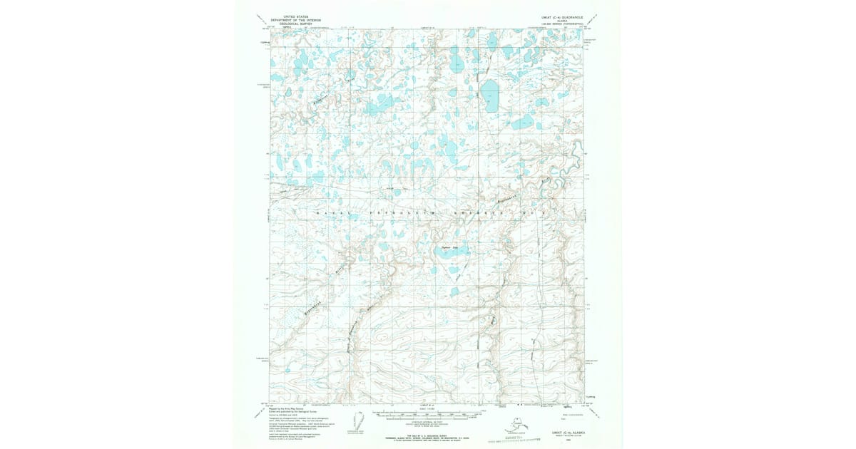 1955 Map of Umiat C-4, North Slope Borough, AK — High-Res | Pastmaps