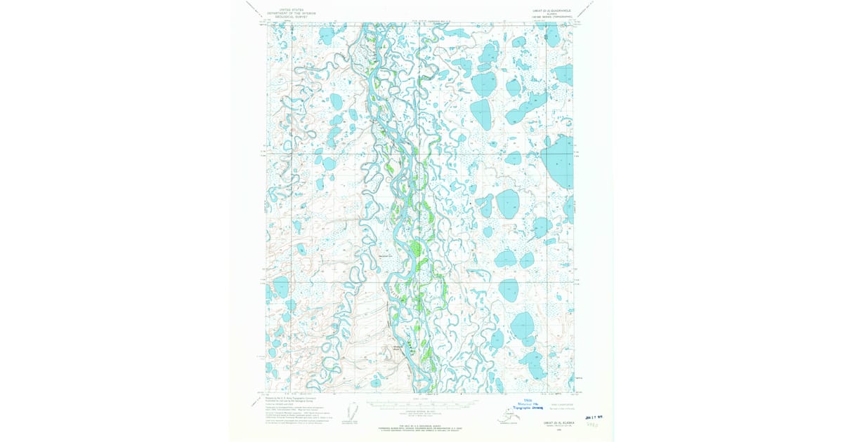 1955 Map of Umiat D-3, North Slope Borough, AK — High-Res | Pastmaps