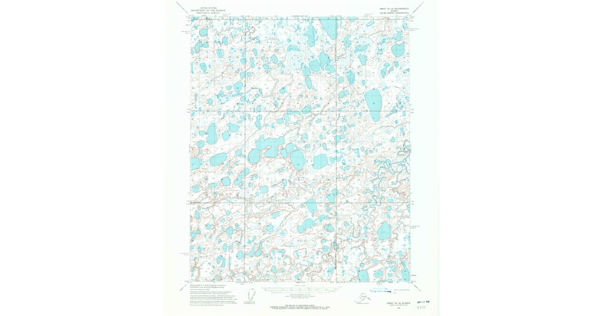 1955 Map of Umiat D-4, North Slope Borough, AK — High-Res | Pastmaps