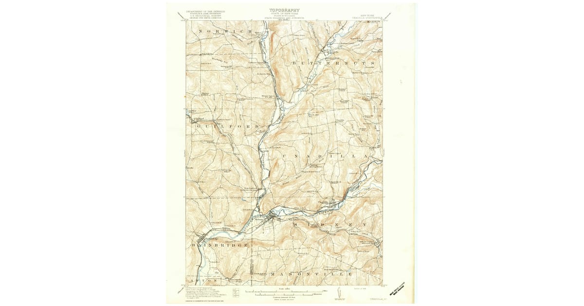1918 Map of Unadilla, Chenango County, NY — High-Res | Pastmaps