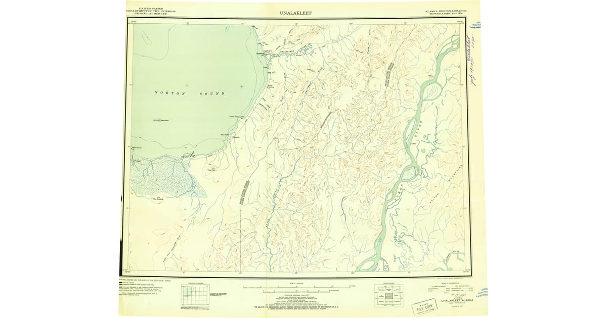 1951 Map of Unalakleet, Yukon-Koyukuk Borough, AK — High-Res | Pastmaps