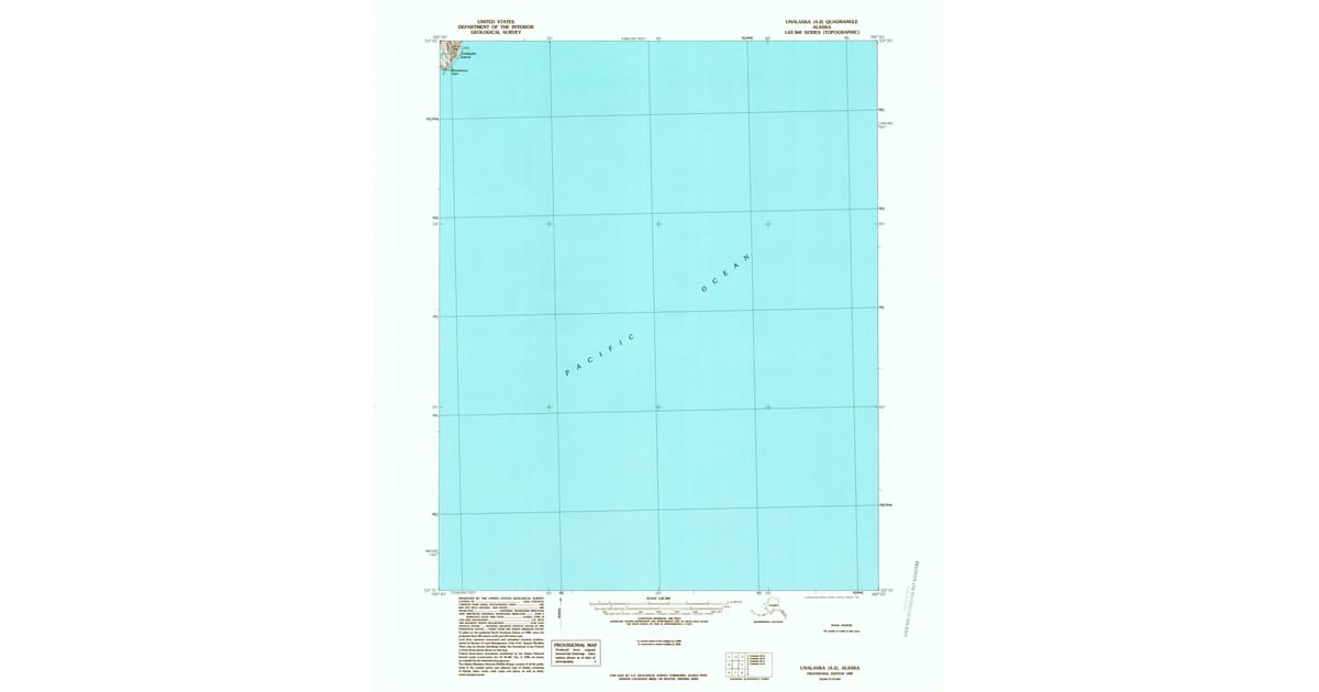 1989 Map of Unalaska A-2, Aleutians West Borough, AK — High-Res | Pastmaps