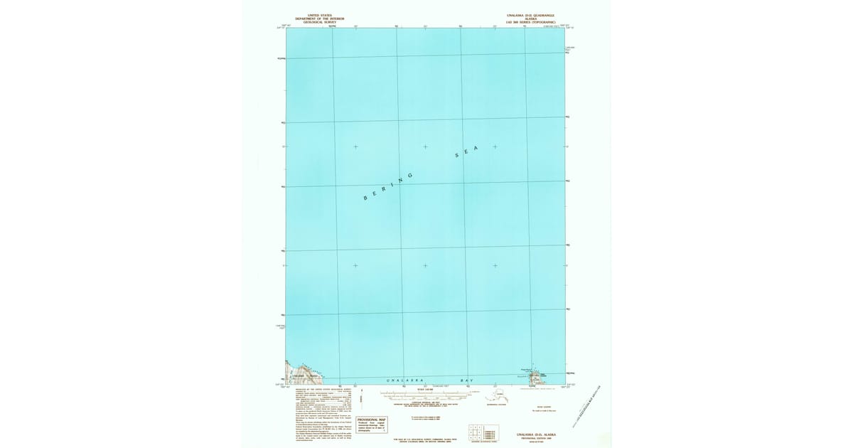 1989 Map of Unalaska D-2, Aleutians West Borough, AK — High-Res | Pastmaps