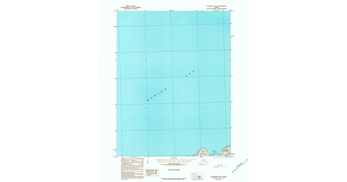 1989 Map of Unalaska D-3, Aleutians West Borough, AK — High-Res | Pastmaps