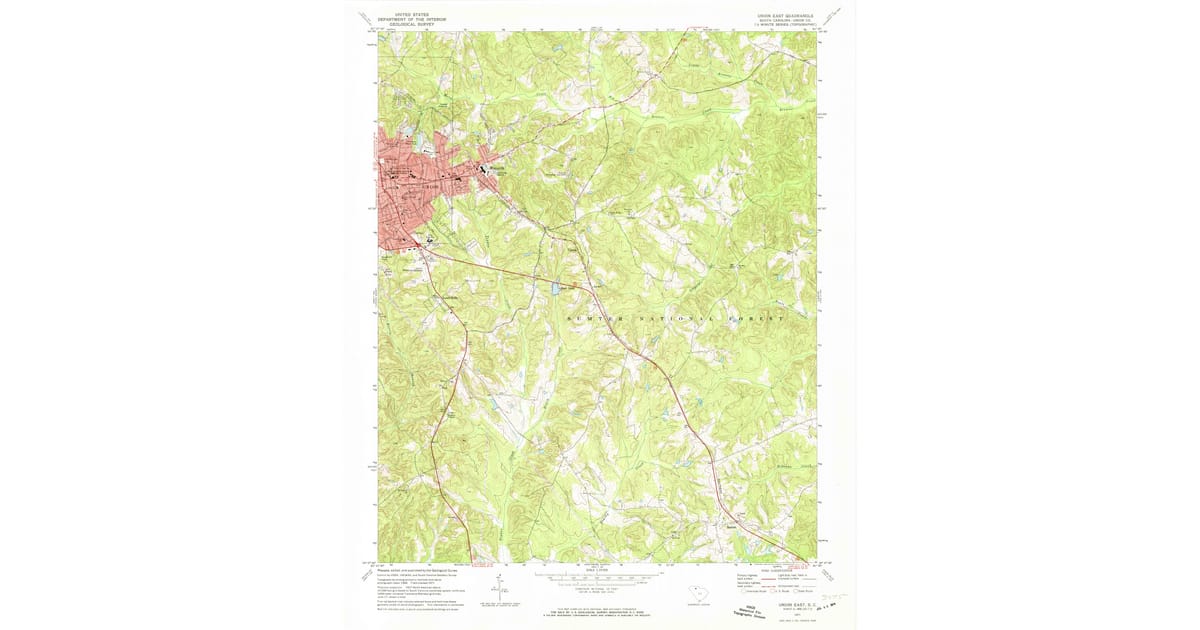 1970s Maps of Union, SC | Pastmaps