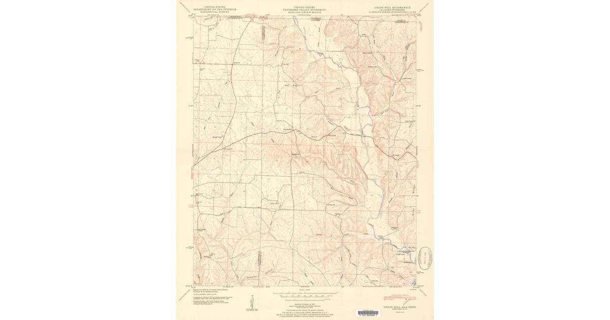 1951 Map of Union Hill, Limestone County, AL — High-Res | Pastmaps