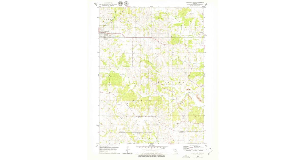 1979 Map of Unionville East, Putnam County, MO — High-Res | Pastmaps