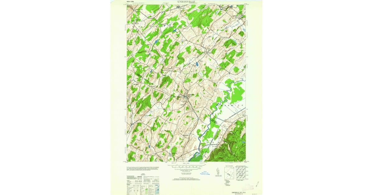 1963 Map of Unionville, NY — High-Res | Pastmaps