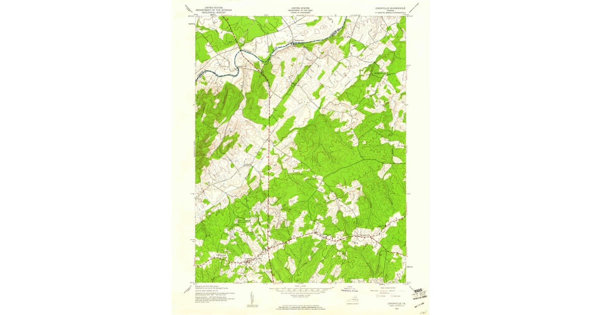 1943 Map of Unionville, Orange County, VA — High-Res | Pastmaps