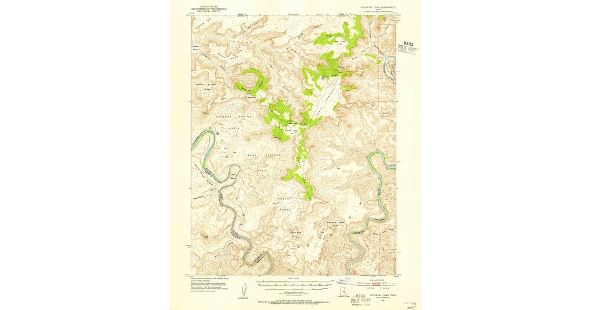 1950s Maps of Wayne County, UT | Pastmaps