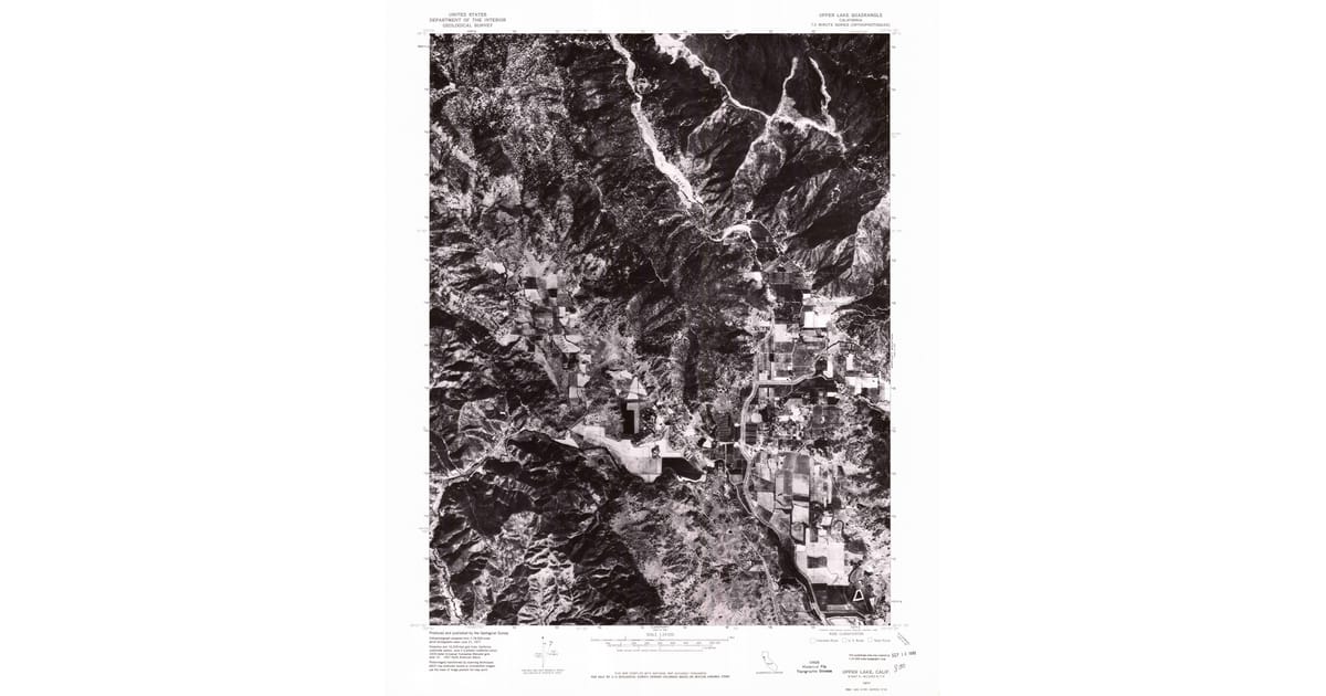 1977 Map of Upper Lake, CA — High-Res | Pastmaps