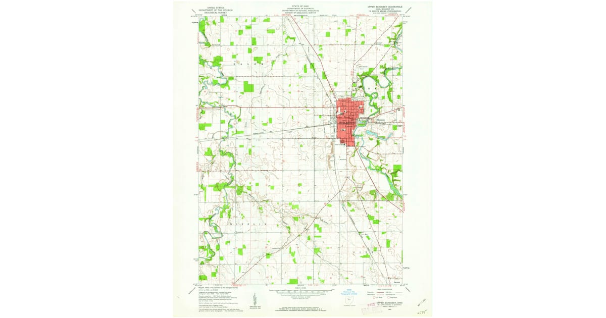 1960 Map of Upper Sandusky, OH — High-Res | Pastmaps