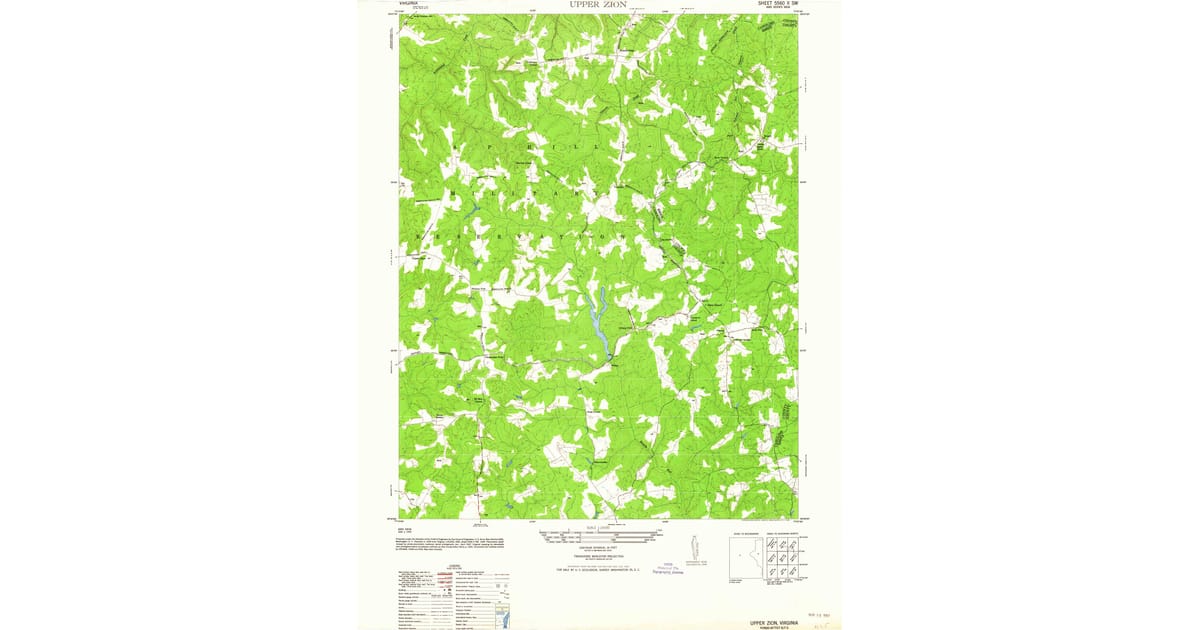1964 Map of Upper Zion, Caroline County, VA — High-Res | Pastmaps
