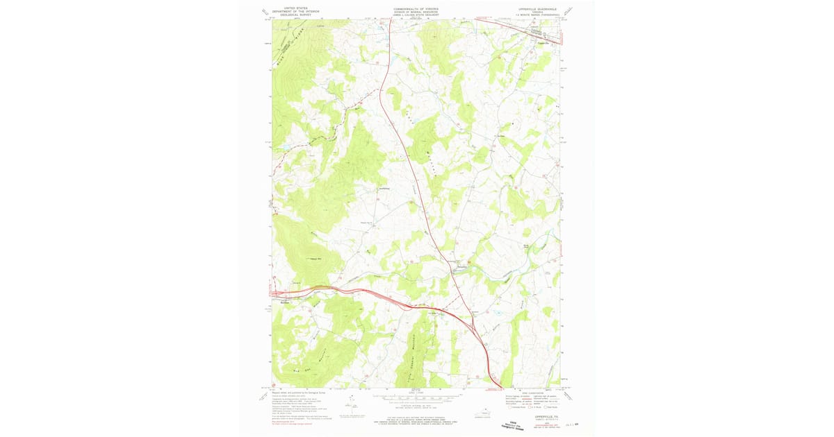 1970 Map of Upperville, VA — High-Res | Pastmaps