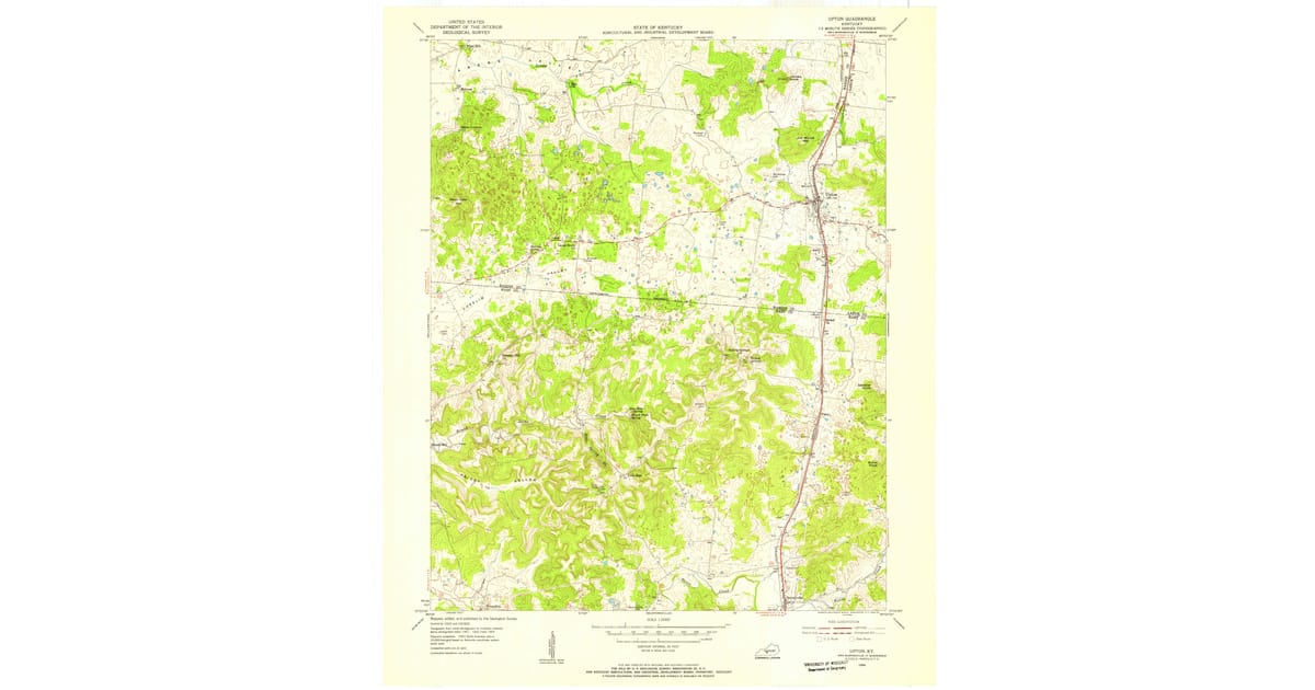1954 Map of Upton, KY — High-Res | Pastmaps