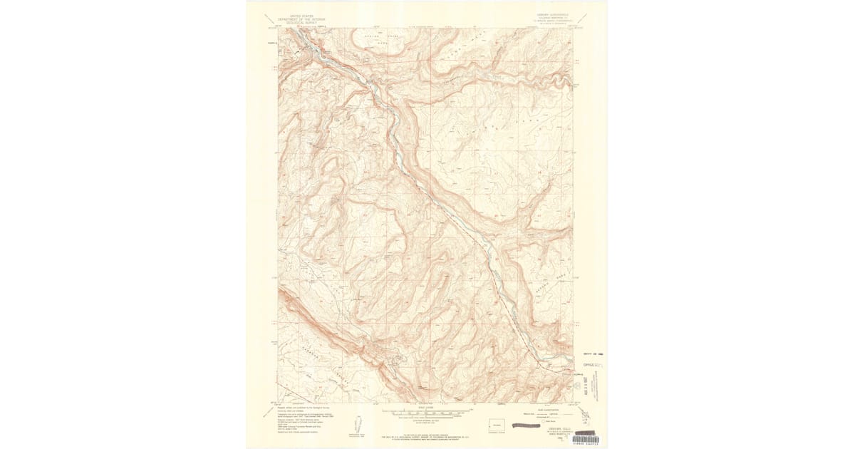 1960 Map of Uravan, Montrose County, CO — High-Res | Pastmaps