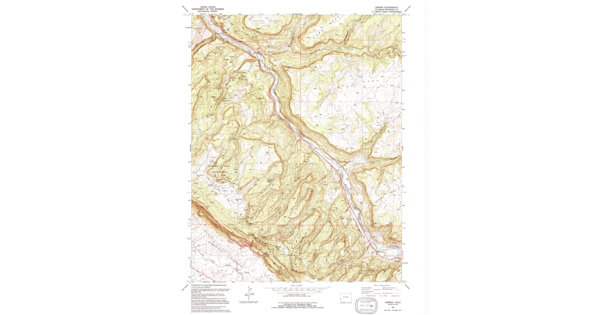 1994 Map of Uravan, Montrose County, CO — High-Res | Pastmaps