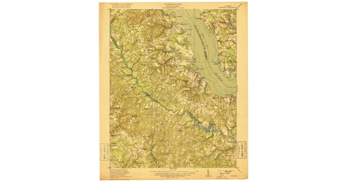 1917 Map of Urbanna, VA — High-Res | Pastmaps