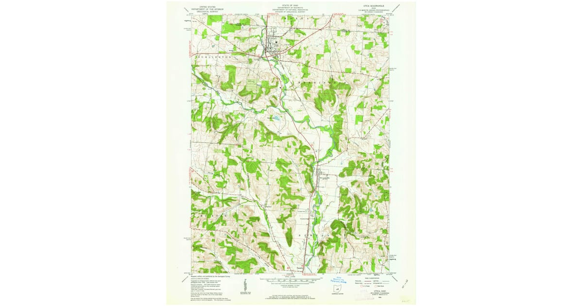 1961 Map of Utica, OH — High-Res | Pastmaps