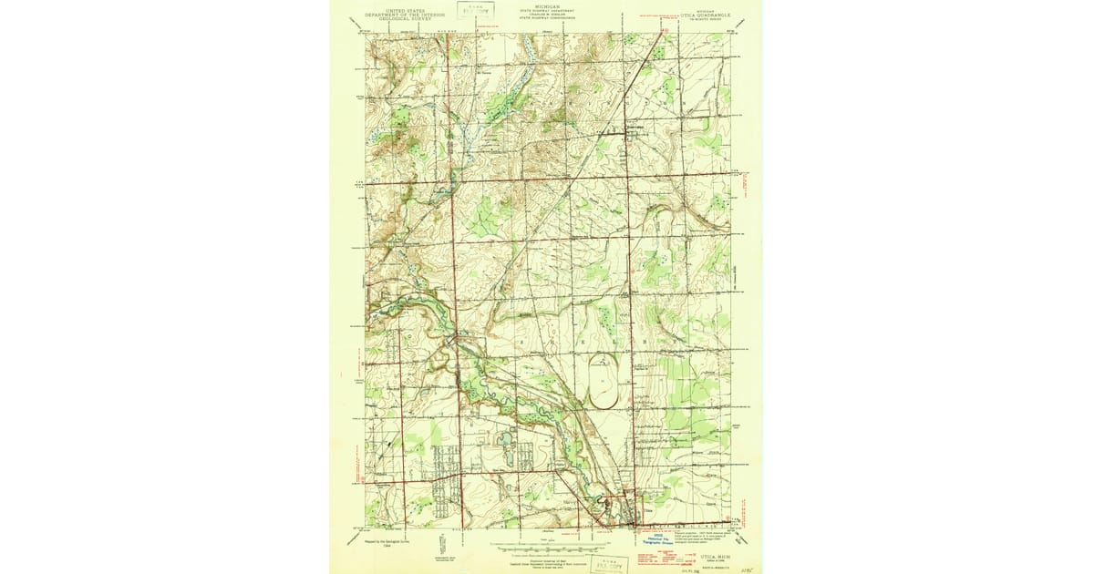 1946 Map of Utica, MI — High-Res | Pastmaps