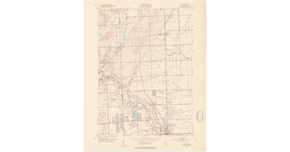 1952 Map of Utica, MI — High-Res | Pastmaps