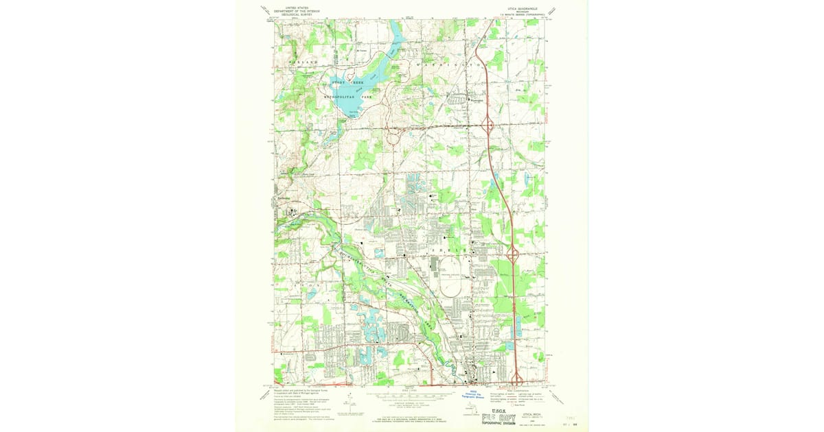1968 Map of Utica, MI — High-Res | Pastmaps