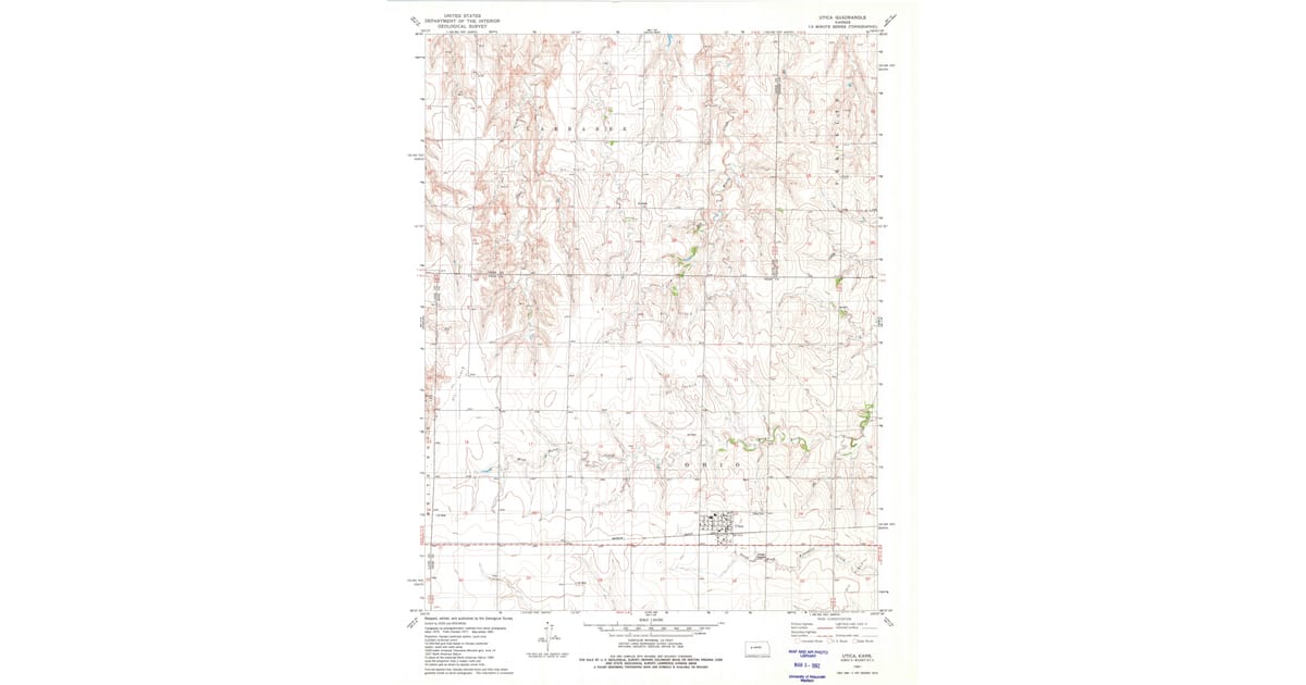1980s Maps of Lane County, KS | Pastmaps