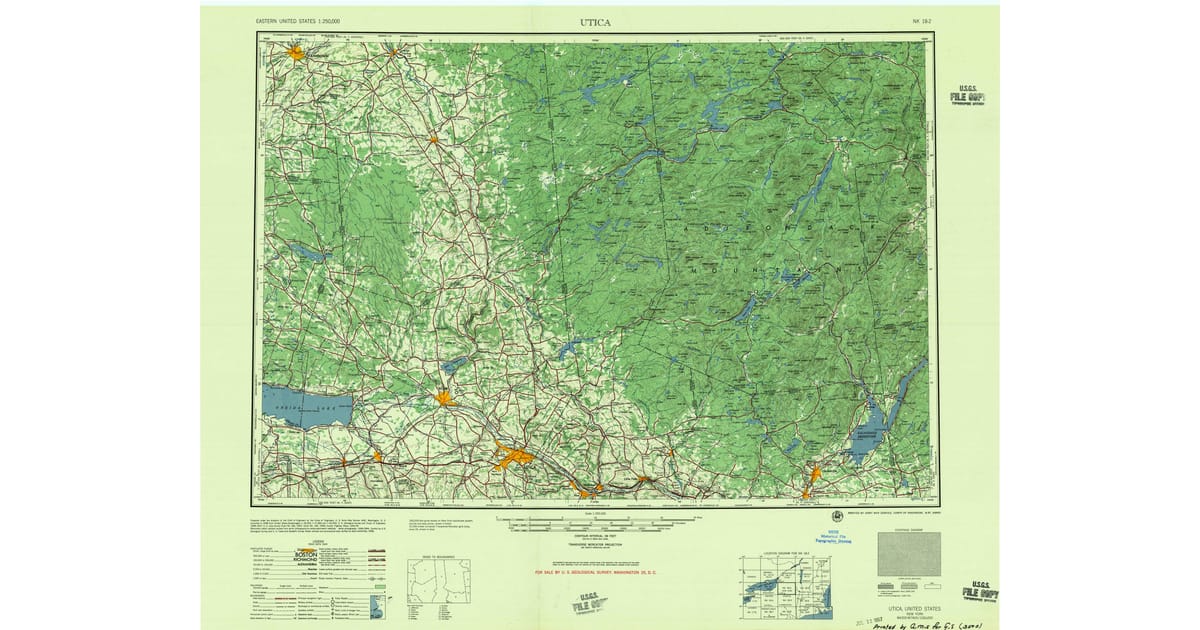 1957 Map of Utica, NY — High-Res | Pastmaps