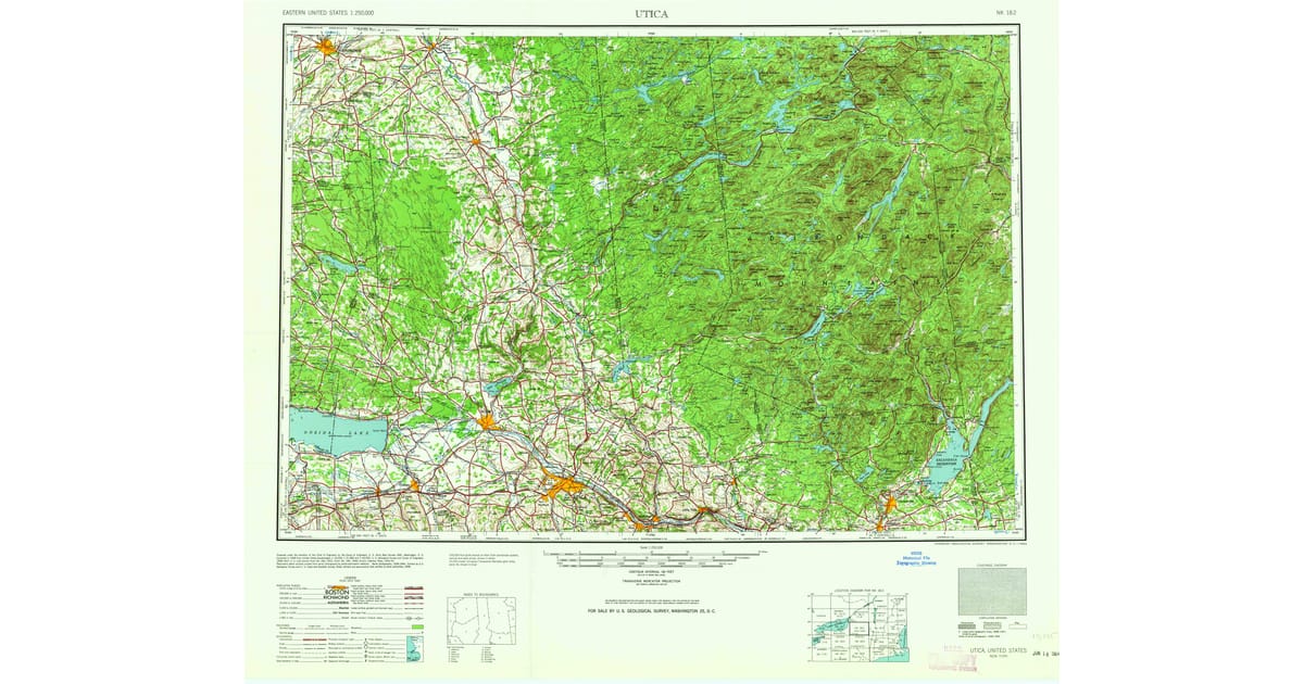 1964 Map of Utica, NY — High-Res | Pastmaps