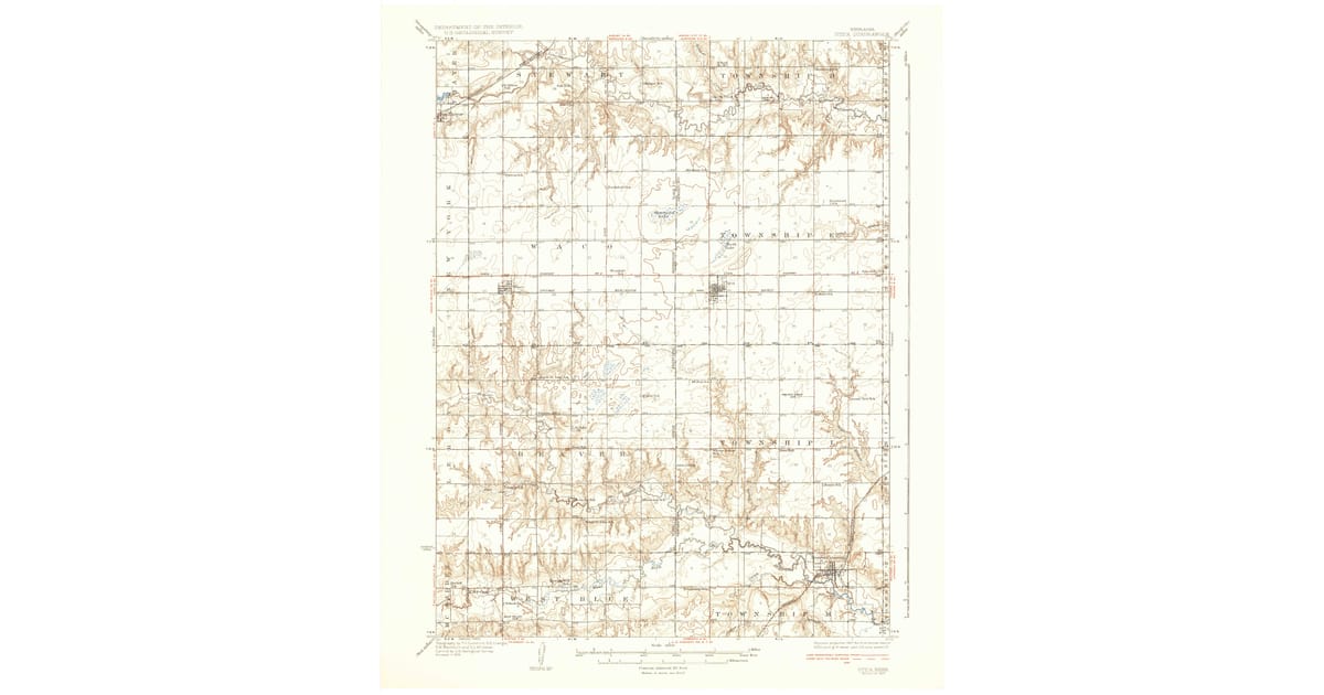 1937 Map of Utica, NE — High-Res | Pastmaps